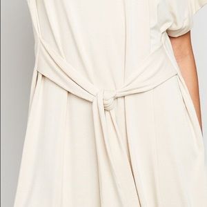 boutique | Dresses | Tan Tie Front Tshirt Dress | Poshmark